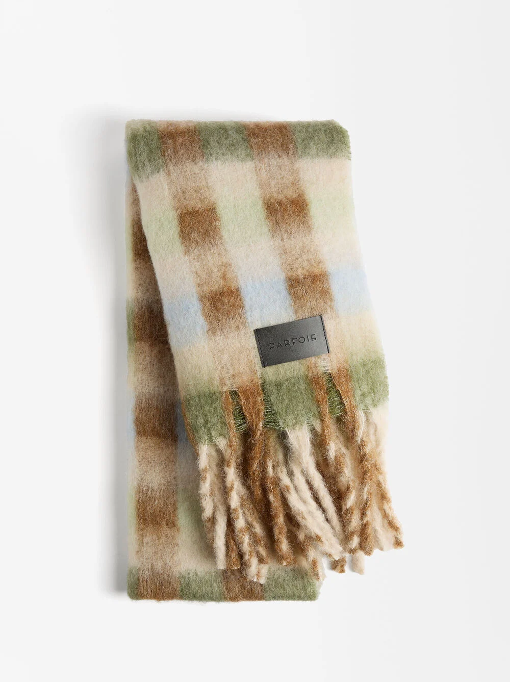 Printed Scarf With Fringing