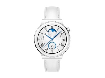 HUAWEI Watch GT3 PRO 43mm kožna narukvica BELA