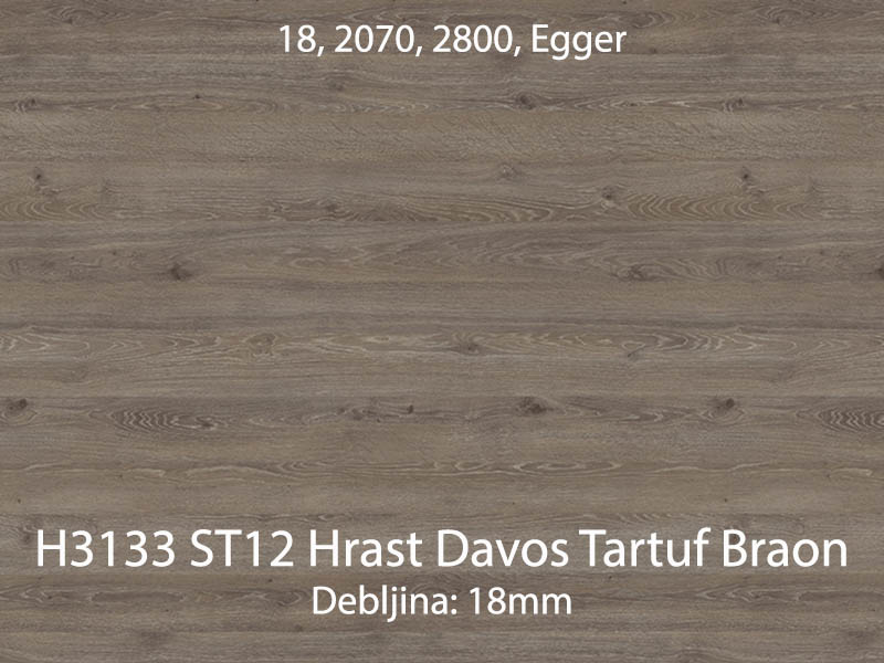 Onlinenamestaj H3133 ST12 Hrast Davos Tartuf Braon