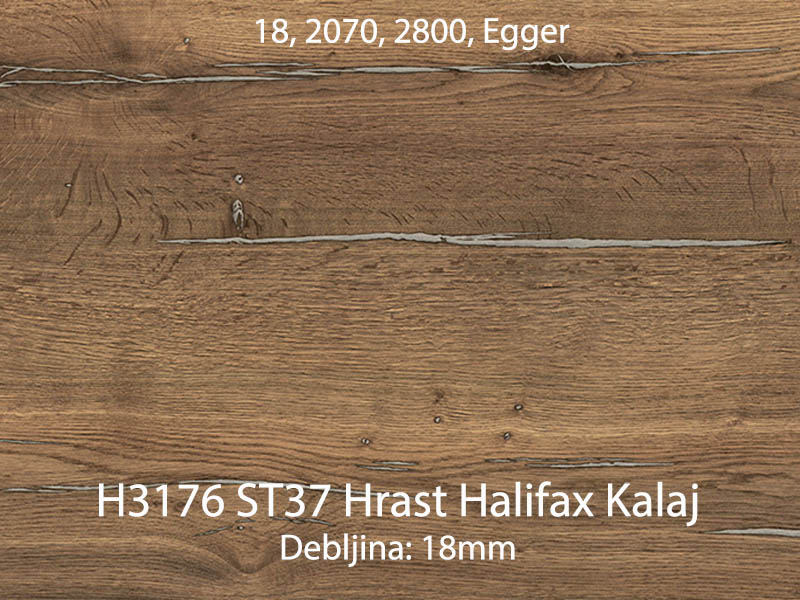 Onlinenamestaj H3176 ST37 Hrast Halifax Kalaj