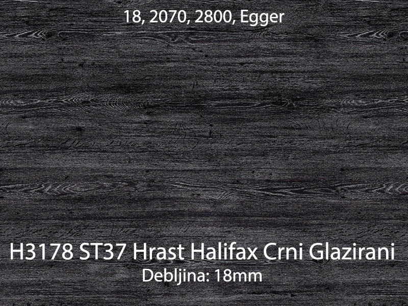 Onlinenamestaj H3178 ST37 Hrast Halifax Crni Glazirani