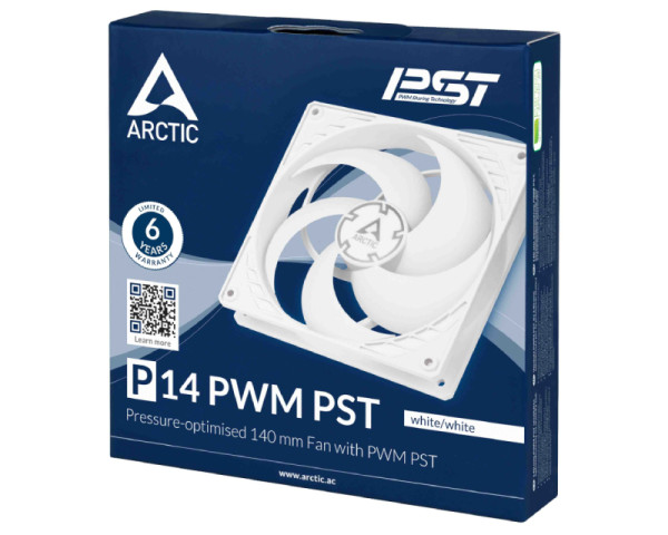 ARCTIC P14 PWM PST 140mm ventilator beli (ACFAN00197A)