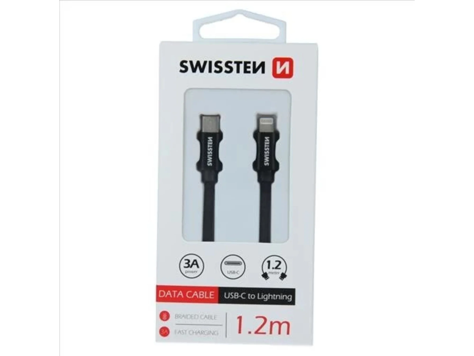 Swissten Kabl Textile Type C/Lightning 1,2m