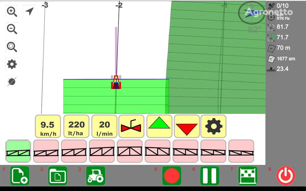 Novi agriCAD ST60 GUIDA PARALLELA PER DISERBO E CONCIMAZIONE GPS sistem za nivelisanje zemlje