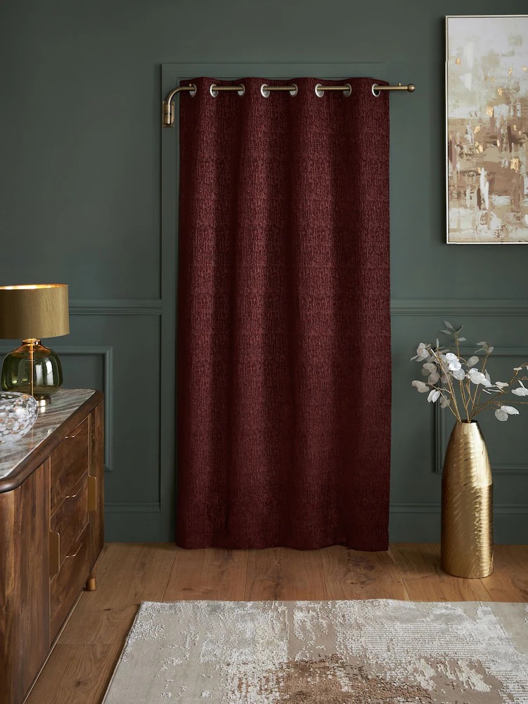 Red Burgundy Heavyweight Chenille Super Thermal Super Thermal Door Curtain