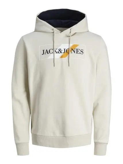 JACK & JONES Muški duks sa kapuljačom 12250266 krem