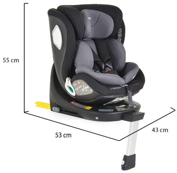 Autosediste I SMART, I Size, Isofix, Cangaroo, Black