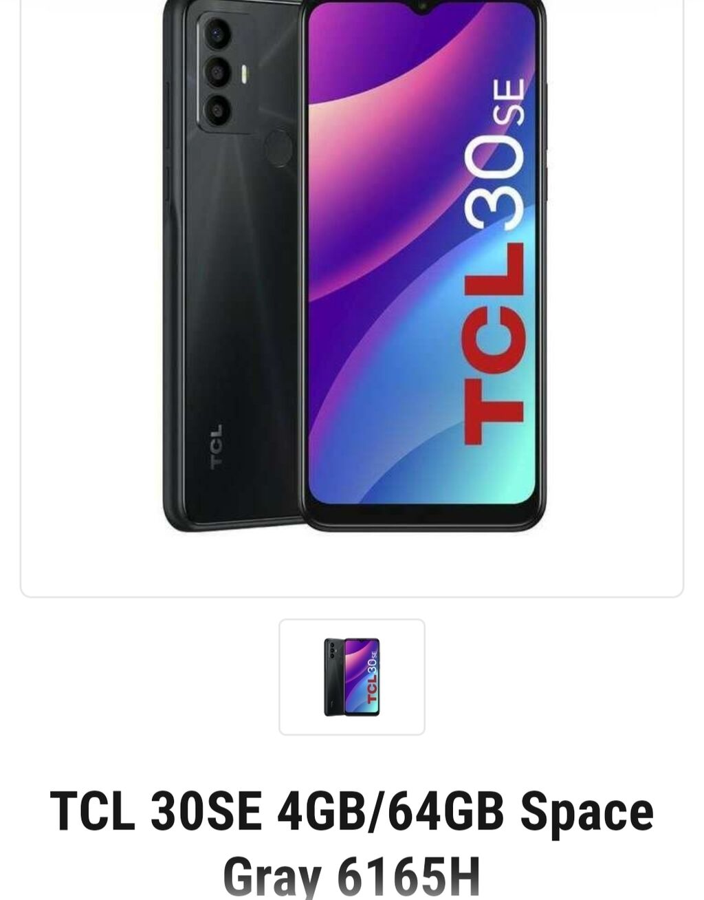 Mobilni telefon TCL 30 SE. Nov, nekorišćen. Neraspakovan