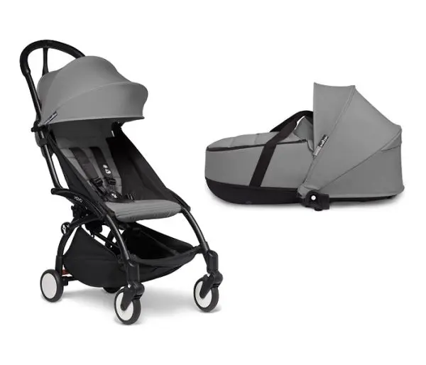 Stokke YOYO² Kolica za bebe 2u1, Crni ram, Ram + Tekstil + Korpa, Siva