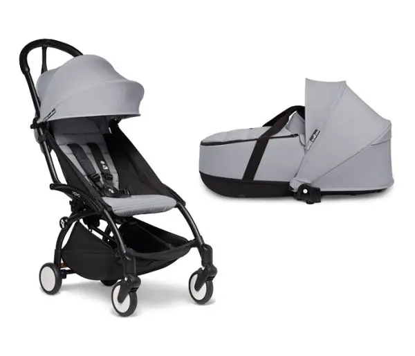 Stokke YOYO² Kolica za bebe 2u1, Crni ram, Ram + Tekstil + Korpa, Stone