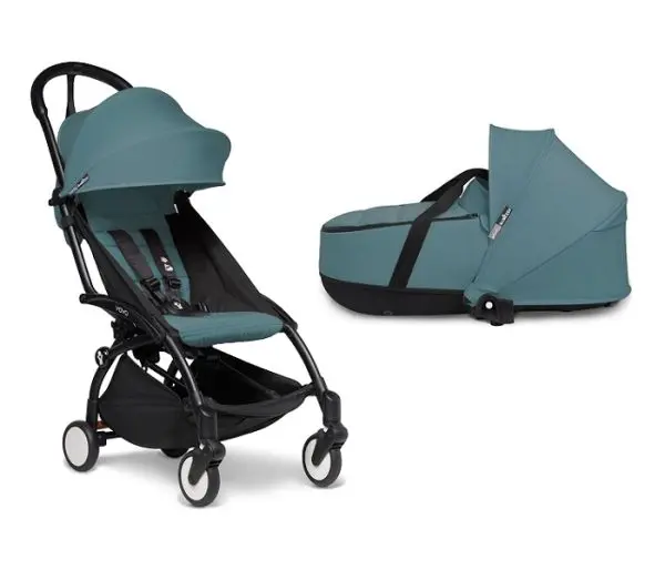 Stokke YOYO² Kolica za bebe 2u1, Crni ram, Ram + Tekstil + Korpa, Aqua