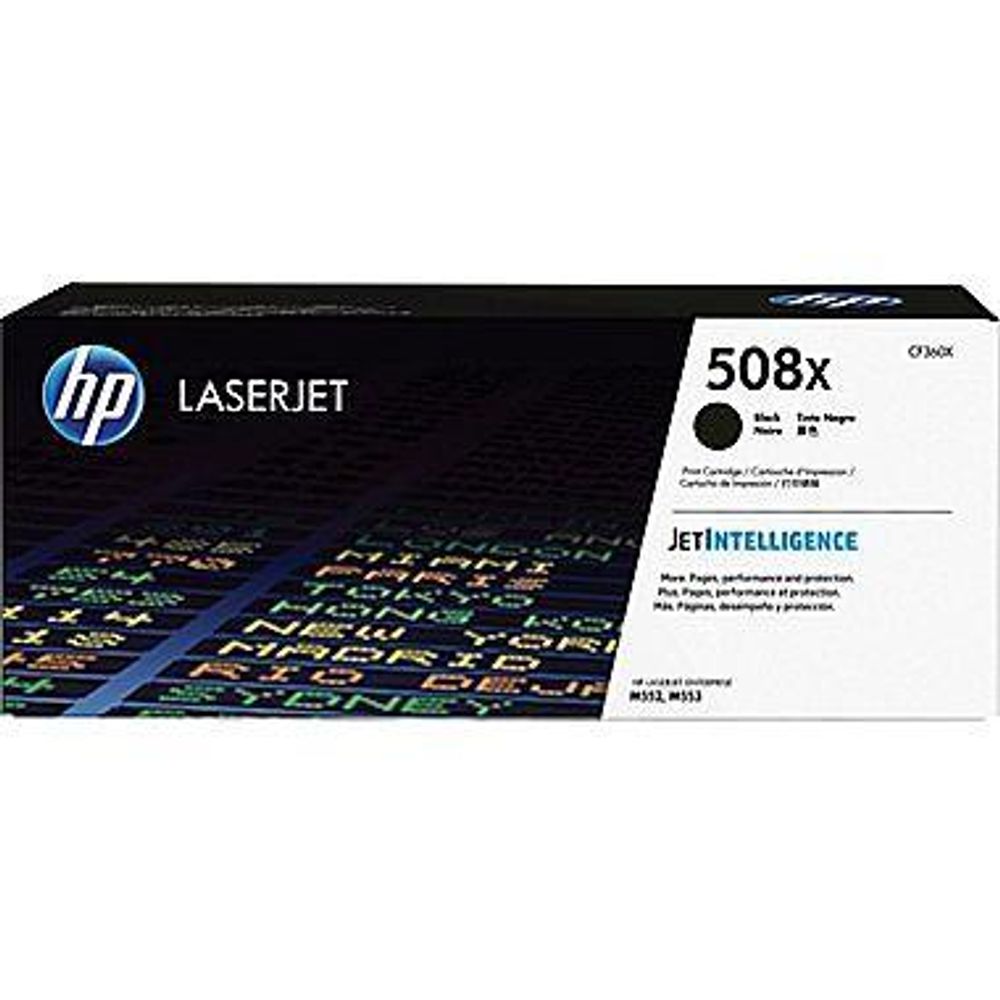 HP 508X High Yield Black Original LaserJet Toner Cartridge, CF360X