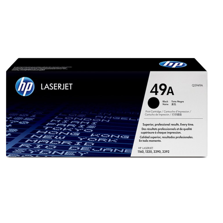 HP 49A Black Original LaserJet Toner Cartridge, Q5949A