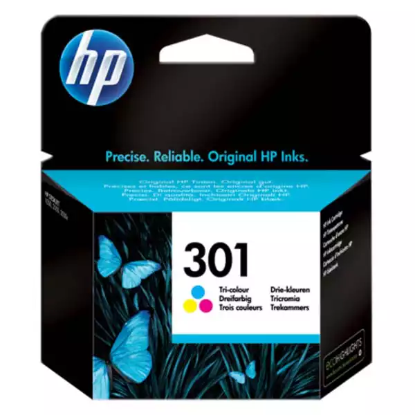 HP 301 Tri-color Original Ink Cartridge, CH562EE