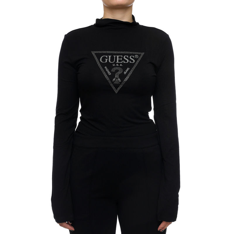 Ženska majica Guess Ls Evelyn Logo Body