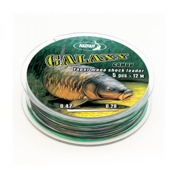 Najlon Mono Leader Galaxy Camo 5x12m 0.28-0.47mm