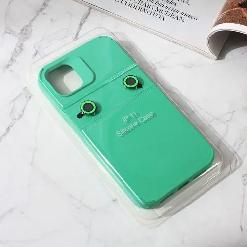 Futrola - maska Colorful and Camera glass za iPhone 15 6.1 mint