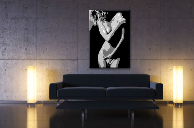 Ručno oslikana POP ART slika NUDE WOMAN 70k100 cm