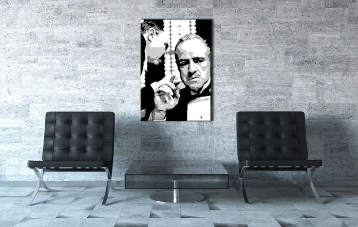 Ručno oslikana POP ART slika GODFATHER 70k100 cm