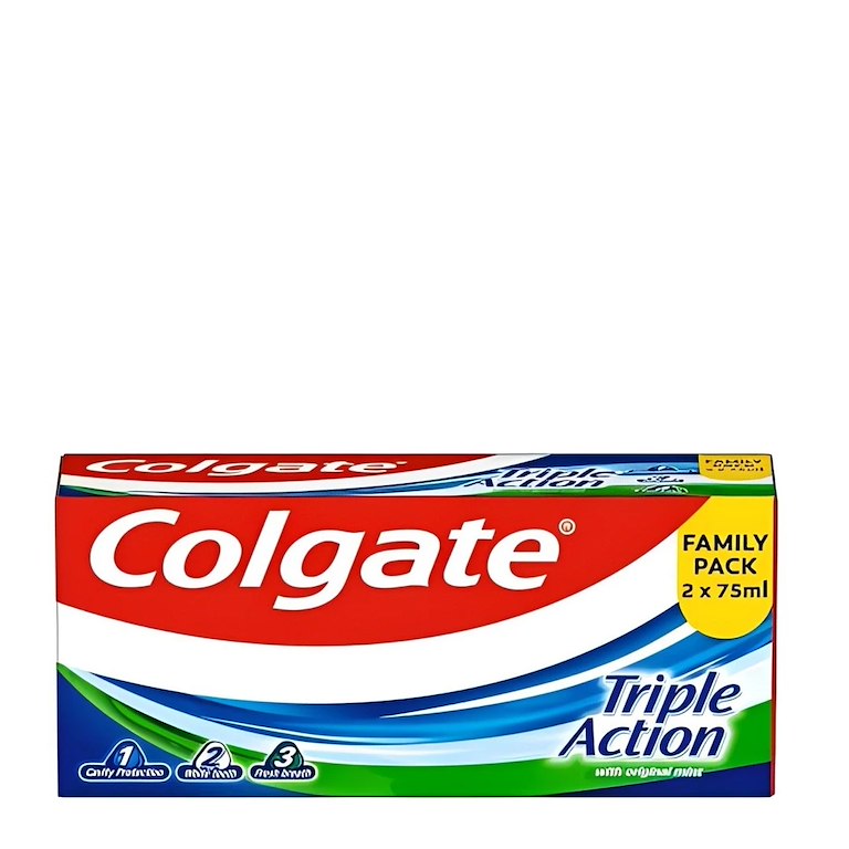 COLGATE DUO PACK PASTA 2X75ML TRIPLE ACTION