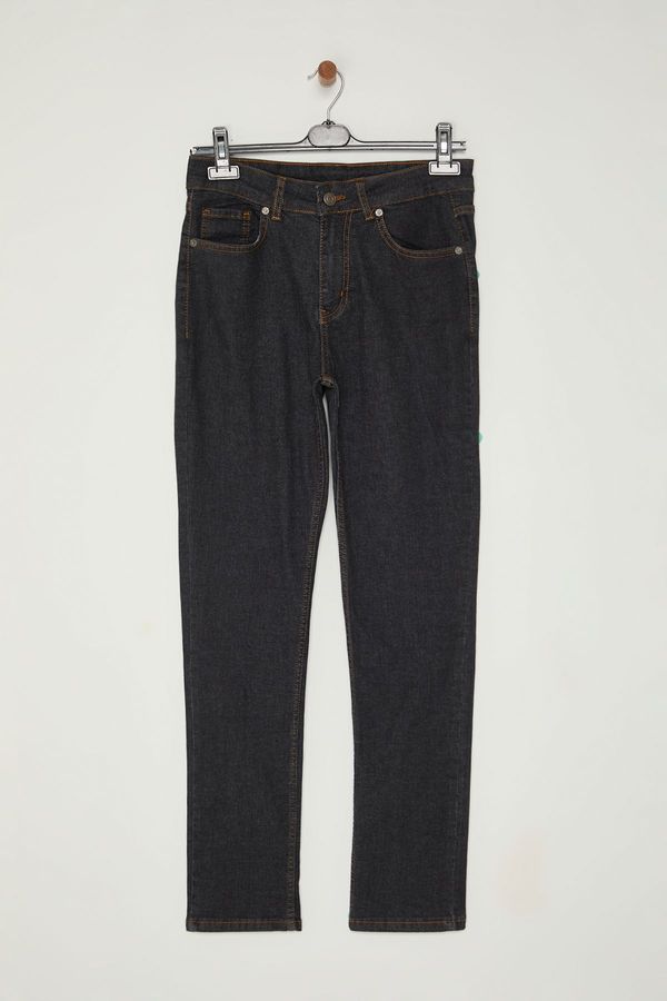 TRENDYOL MEN'S ANTHRACITE SLIM FIT DENIM JEANS TROUSERS