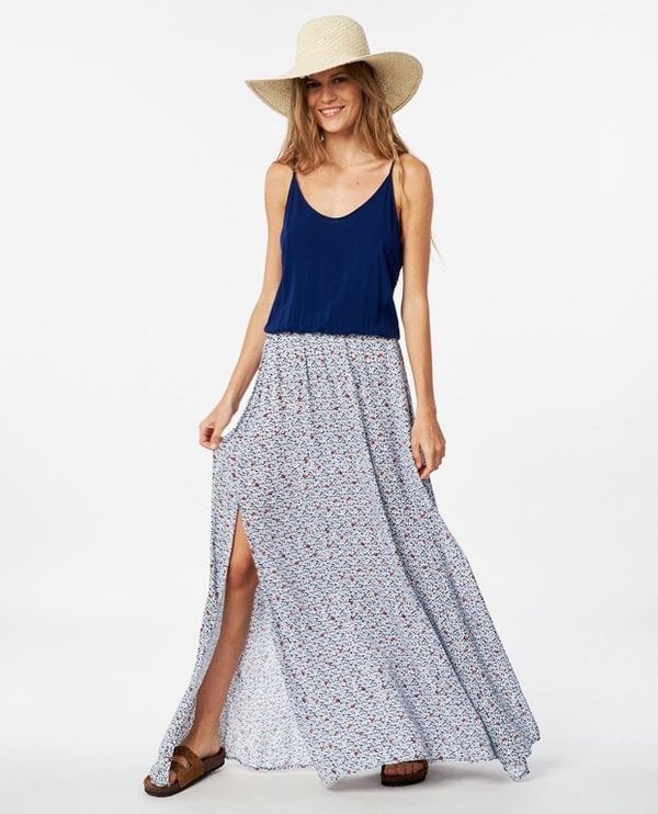 DRESS RIP CURL MAXI DRESS PAPEETE DARK BLUE