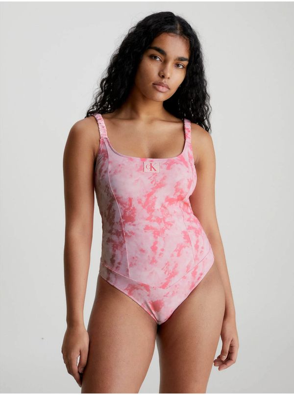PINK WOMEN'S ONE-PIECE SWIMSUIT CALVIN KLEIN UNDERWEAR AUTHENTIC-ONE PIECE- WOMEN