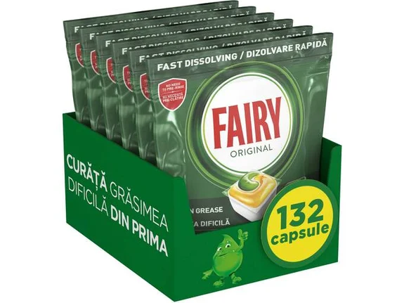 Fairy Kapsule za pranje sudova All in One 132 kom