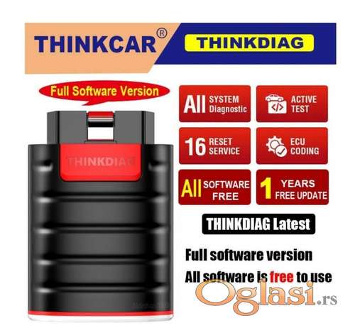 2024 THINKDIAG OBD2 auto dijagnostika besplatan softver 1god