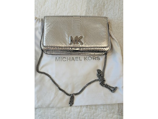 Michael Kors metalic srebrna tasnica