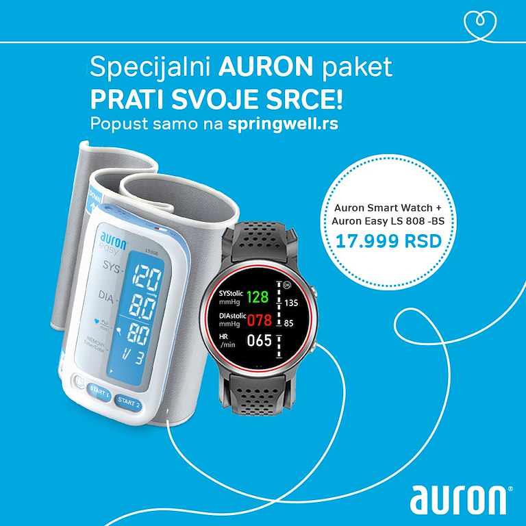 Auron Smart Watch SW30 + Auron Easy LS808-BS
Auron Easy LS 808 -BS