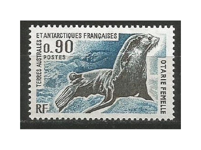 TAAF,Redovne Fauna 0.90 Fr 1976.,čisto