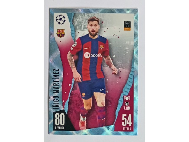 2023/24 Match Attax UEFA CL Inigo Martinez Crystal