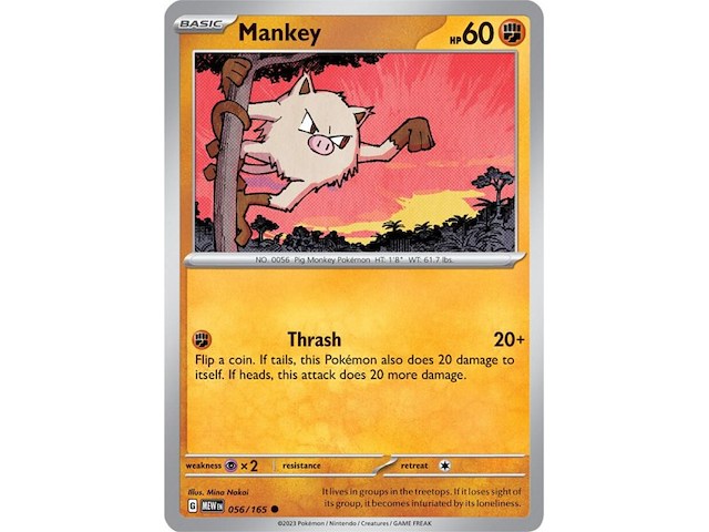 Pokemon Mankey MEW 056