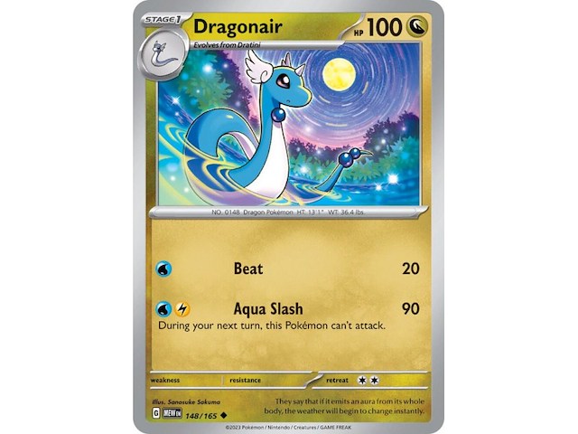 Pokemon Dragonair MEW 148