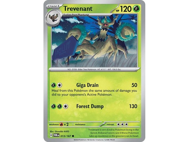 Pokemon Trevenant TWM 013