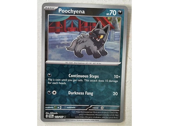 Pokemon Poochyena TWM 113 Reverse holo