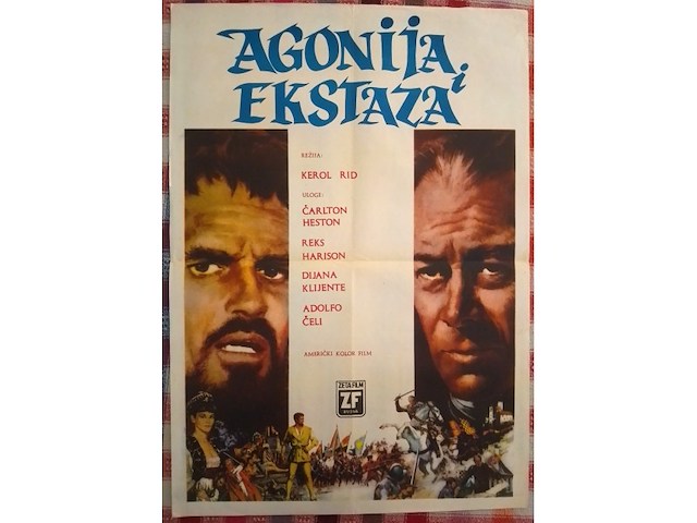 plakat AGONIJA I EKSTAZA (Charlton Heston)