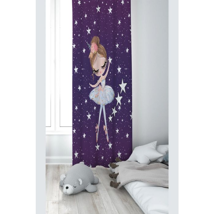 Dekorativna zavesa Draper za dečiju sobu - Set 2 kom 70x240 cm - Balerina - P-303