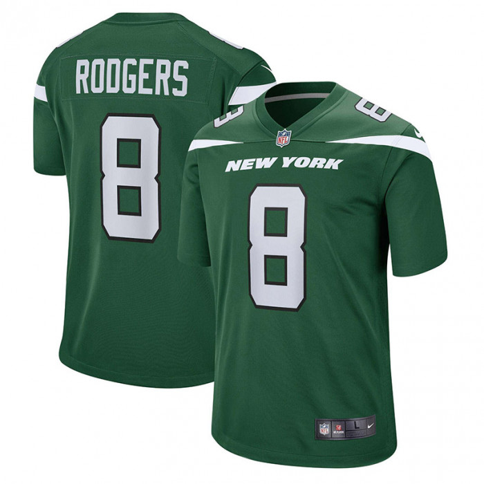 Aaron Rodgers 8 New York Jets Nike Home Game dres