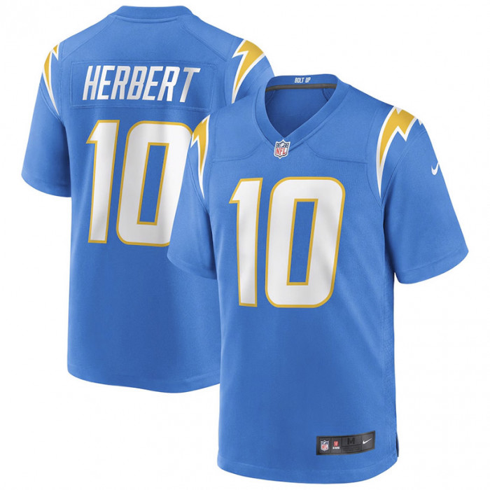 Justin Herbert 10 Los Angeles Chargers Nike Home Game dres