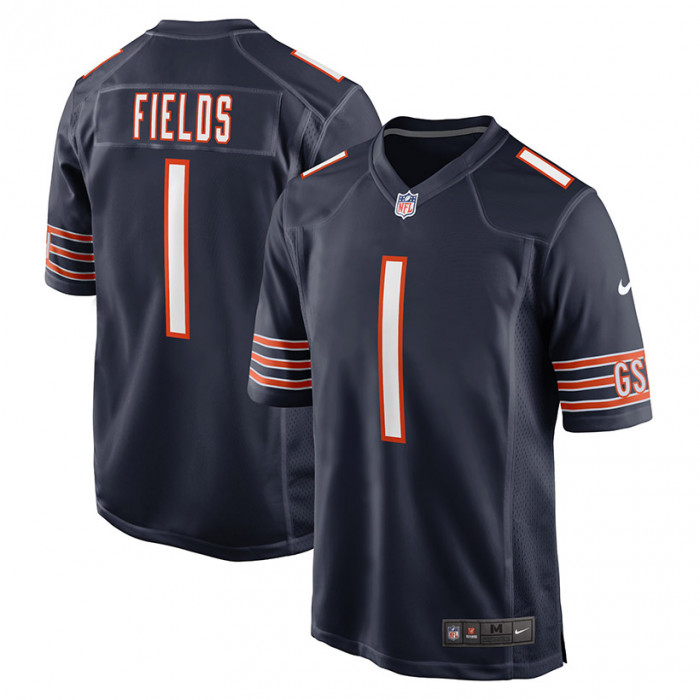 Justin Fields 1 Chicago Bears Nike Home Game dres