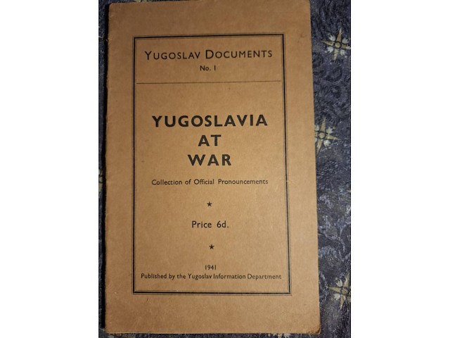 Yugoslavia at war...London, 1941.