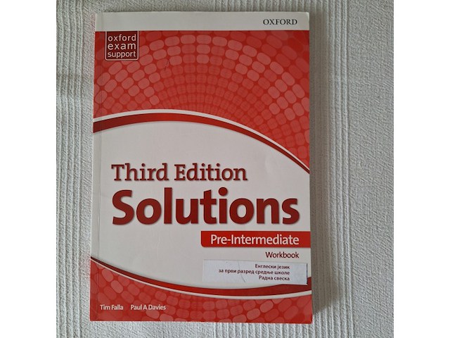 Solutions Third Edition radna sveska 1 razred