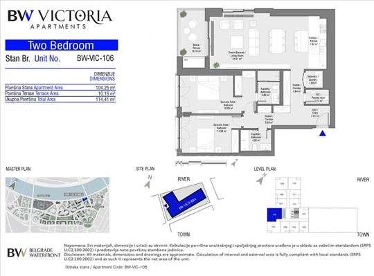 BW Victoria, premium lokacija, pogled na reku ID#3