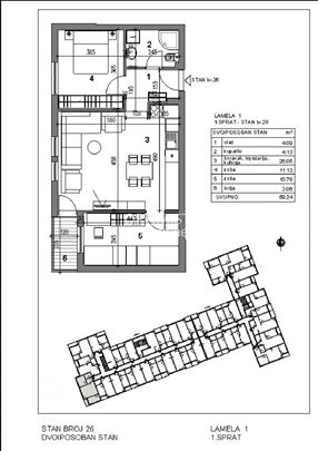 Mirijevo, Podmorničara Đorđa Mitrovića, 59m2, 2.5