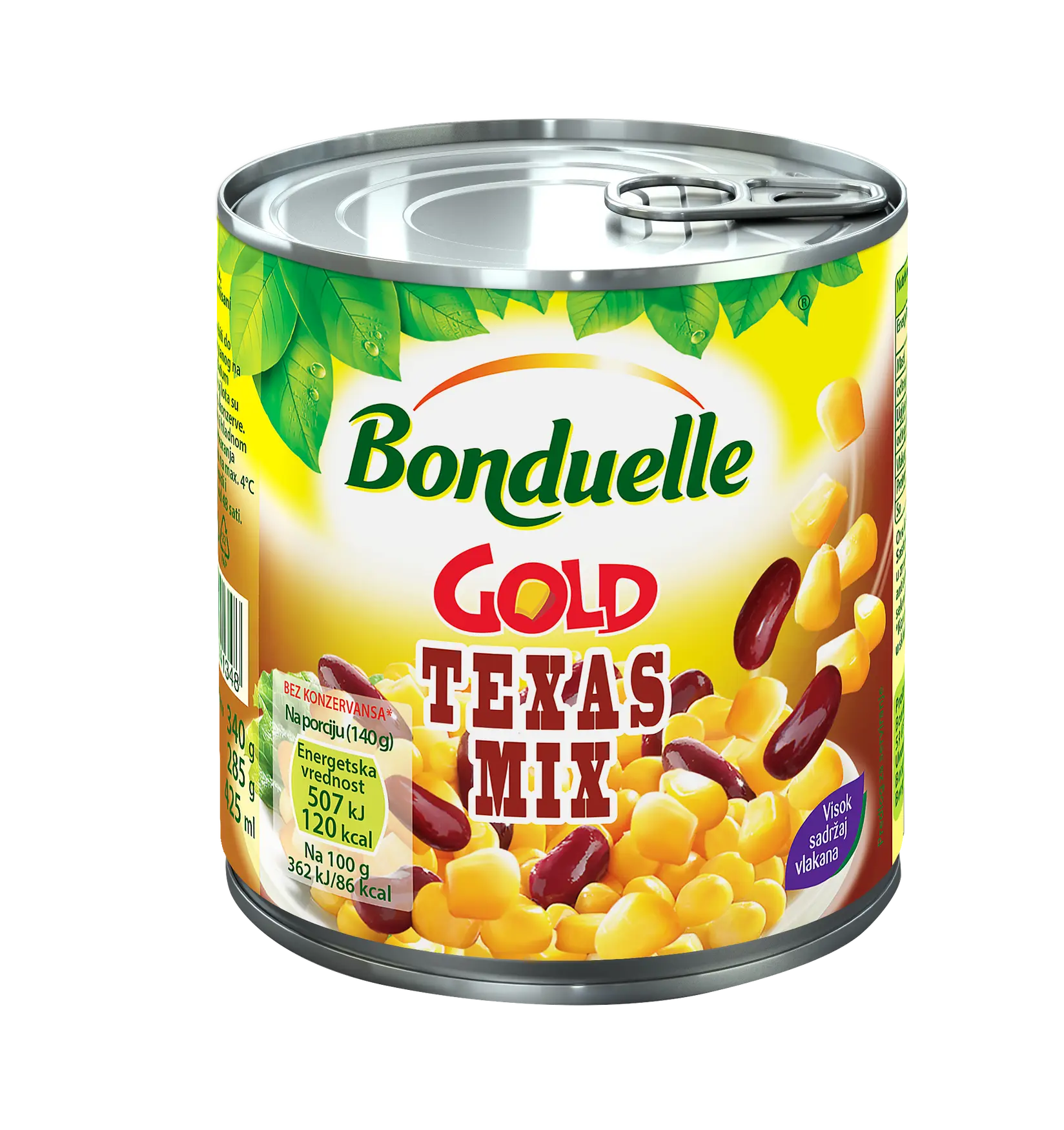 Bonduelle Texas Mix Konzerva, Crveni pasulj i kukuruz, 400 g