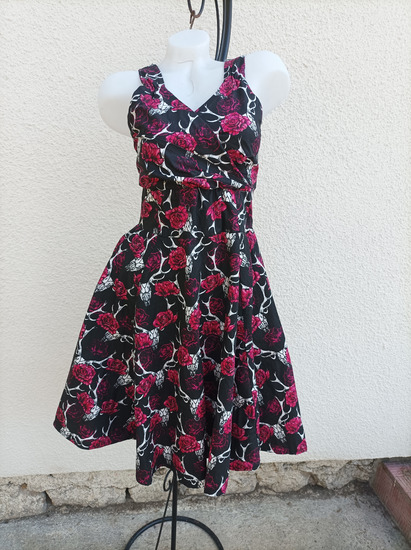 RockaBella Gothic Rockabilly Haljina S