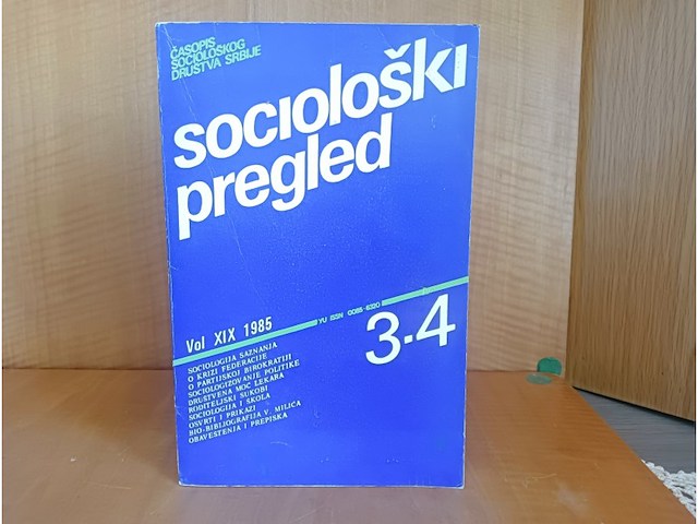 Socioloski Pregled 1985 god (dvobroj 3-4)