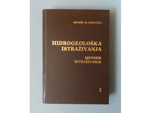 HIDROGEOLOSKA ISTRAZIVANJA I - metode istrazivanja